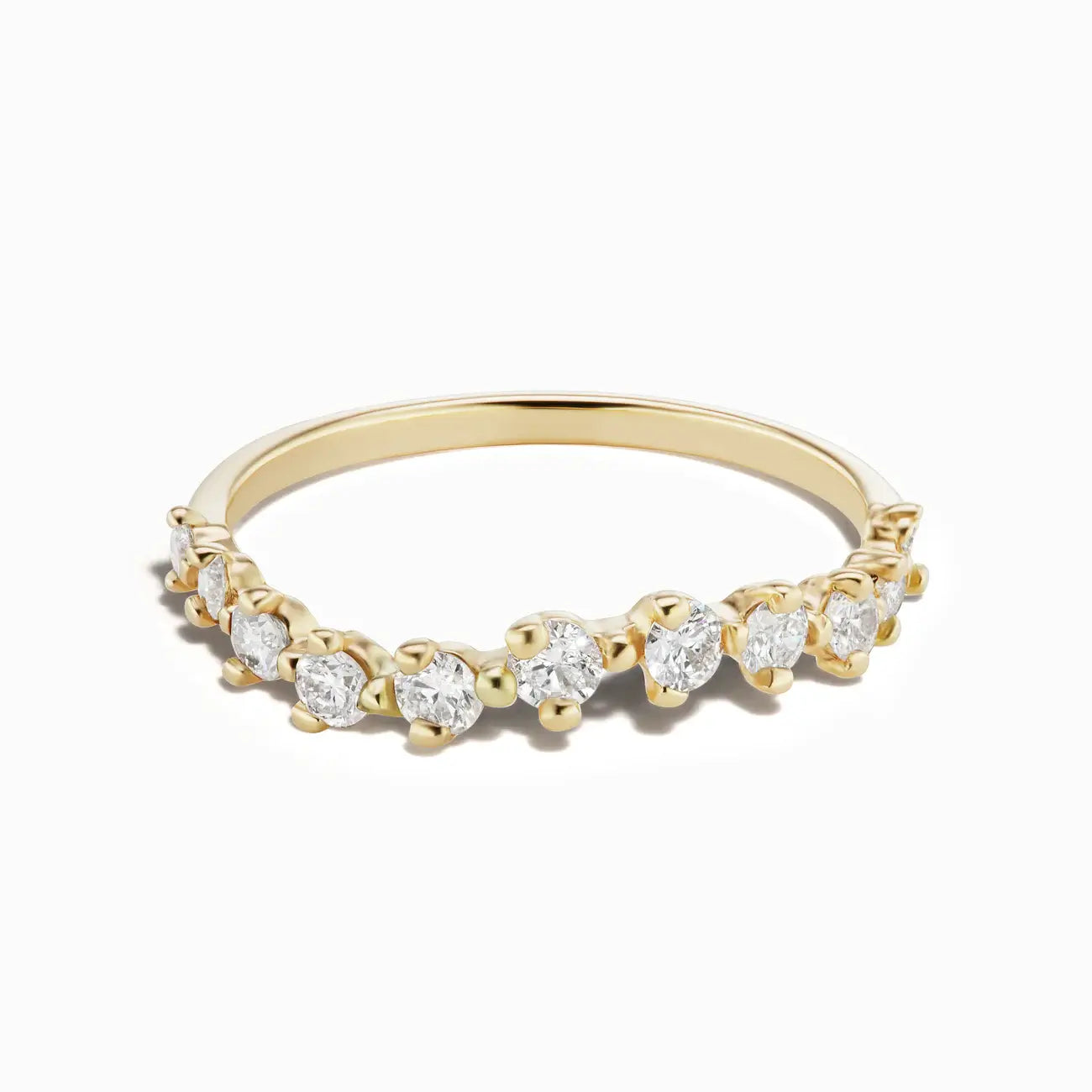 Sophie Ratner - Half Band Diamond Swell Ring - Yellow Gold - Sands Boutique