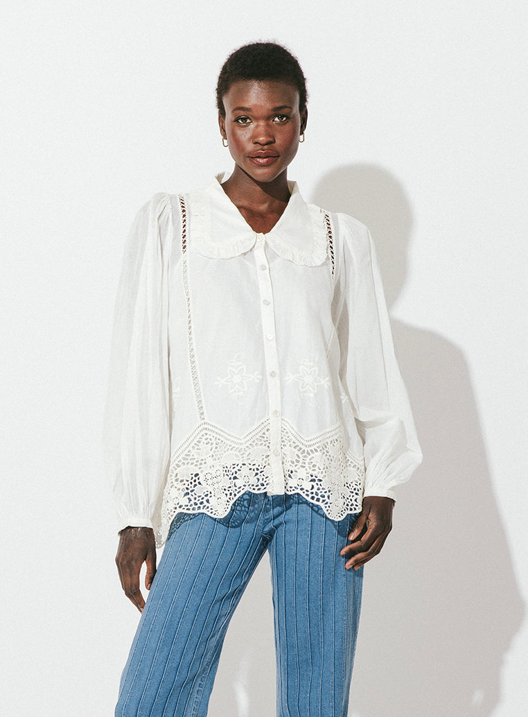 Cleobella - Nanette Blouse - Vintage White - Sands Boutique